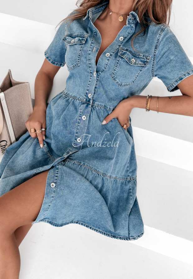 Rochie din denim, rochii din denim, rochii din denim - Andżela