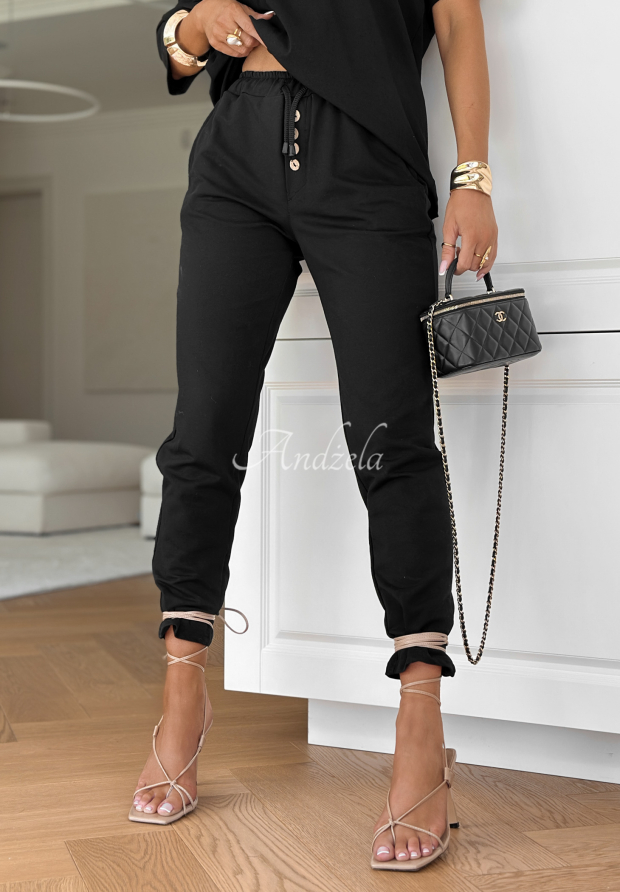Pantaloni din material Meet Me Today - Magazin online Andzela